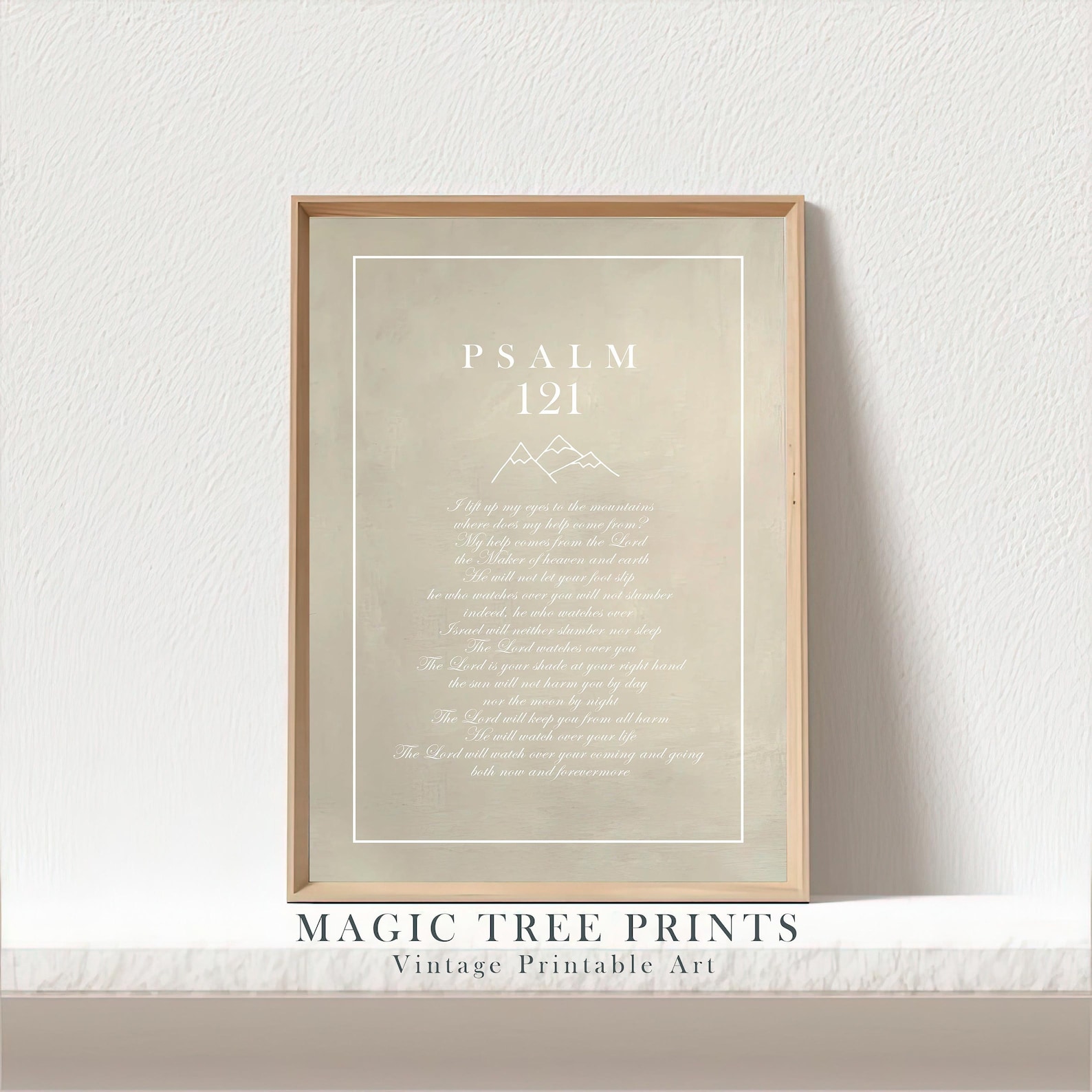 Psalm Number 121, the Lord is My Shepherd, Bible Sketches Wall Art ...