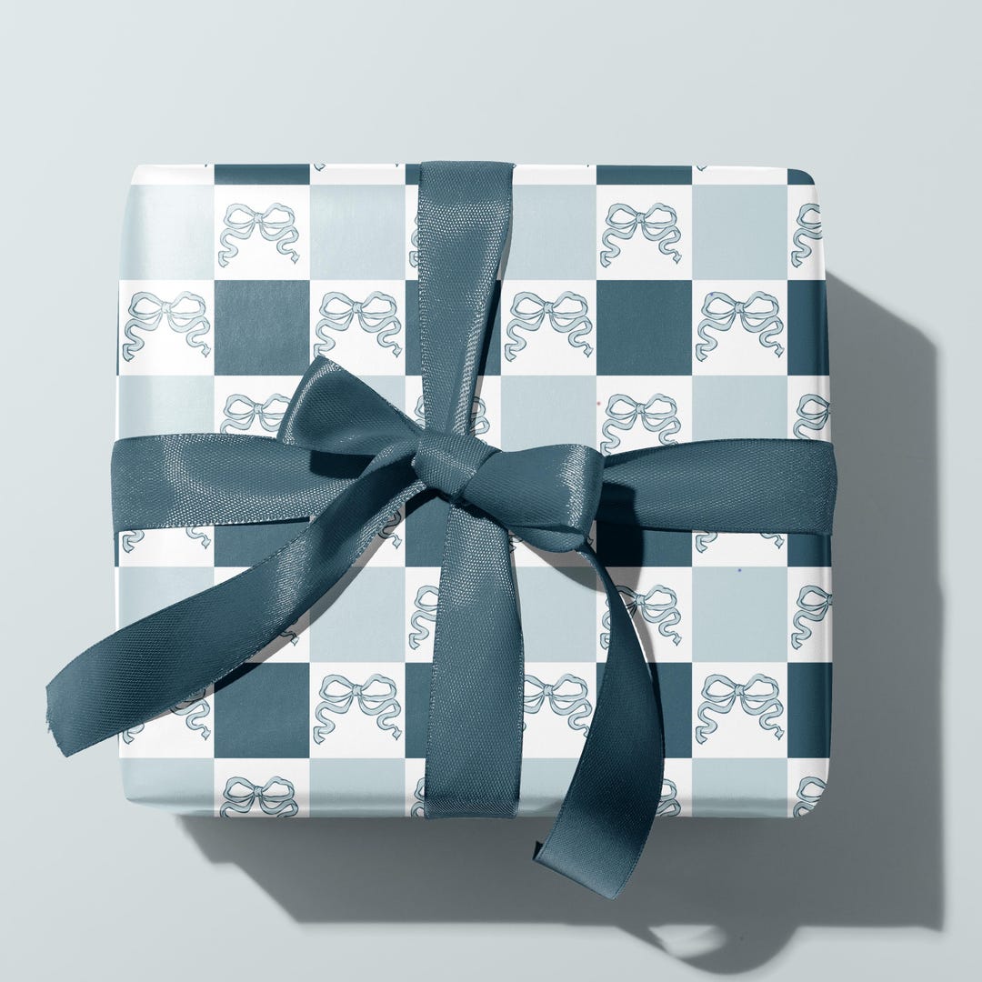Wrapping Paper Coquette Bow Design Birthday Gift for Her Baby Boy ...