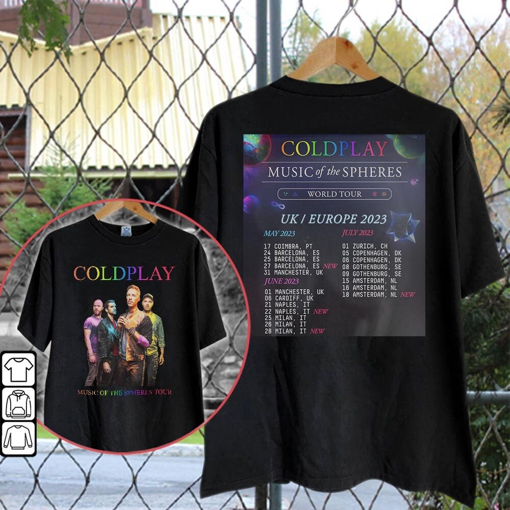 Tour 2023 Retro Coldplay Band T Shirt