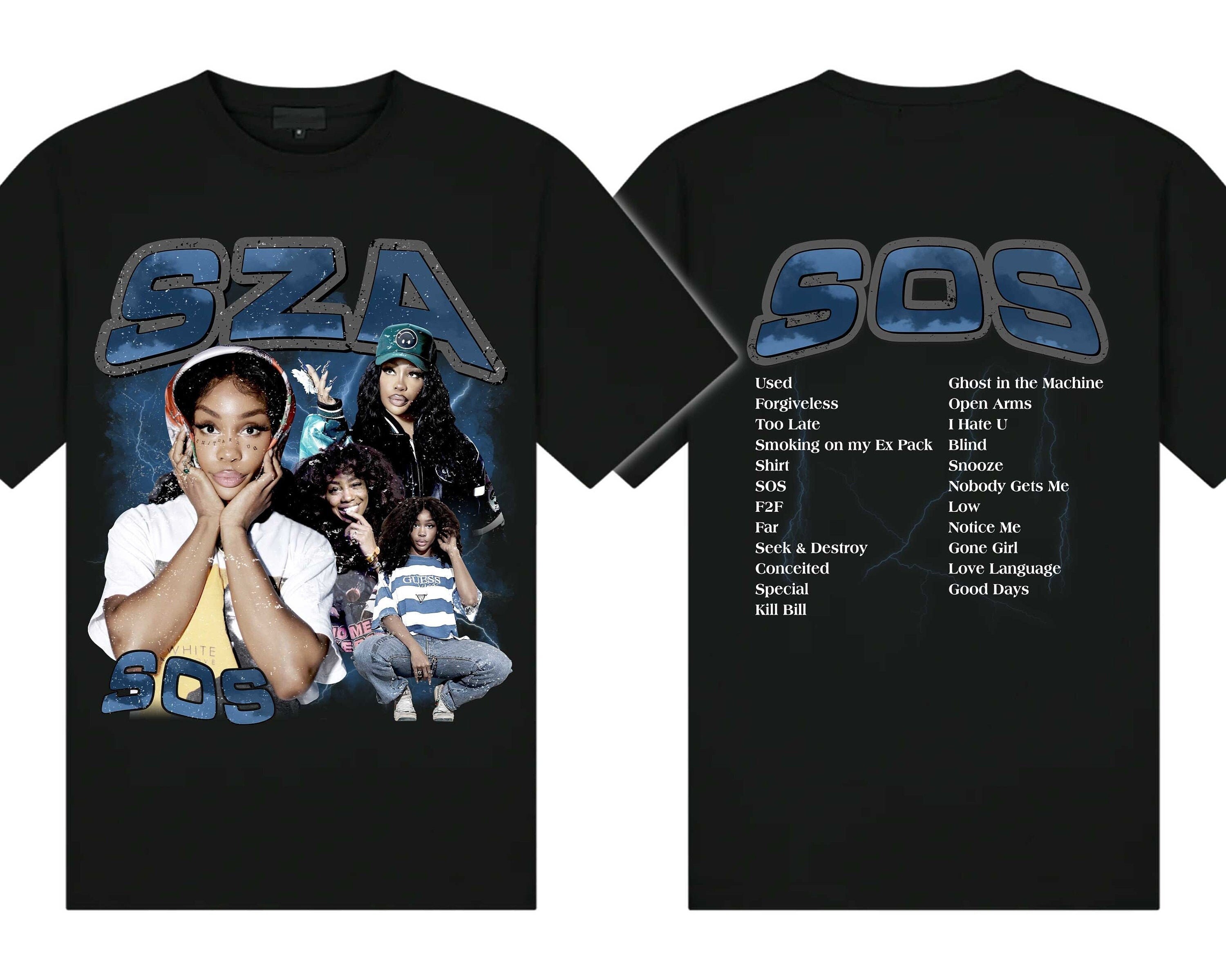 Sos Tracklist, Sza Merch, Sza SOS Shirt, Vintage SZA Shirt