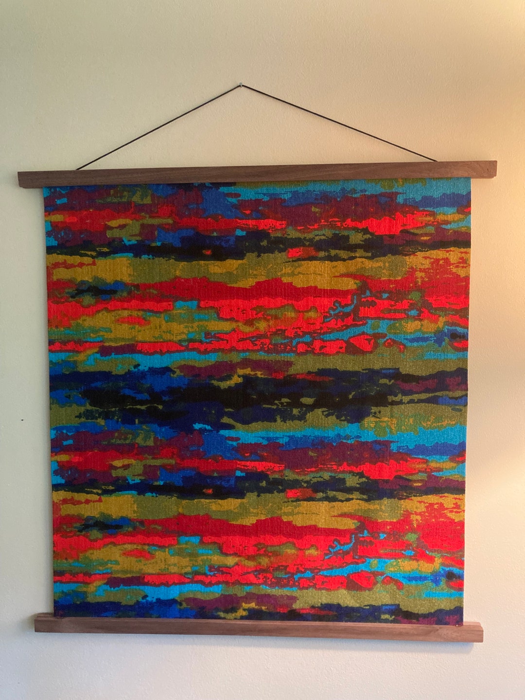 Rare MCM Vintage Fabric Wall Hanging - Etsy