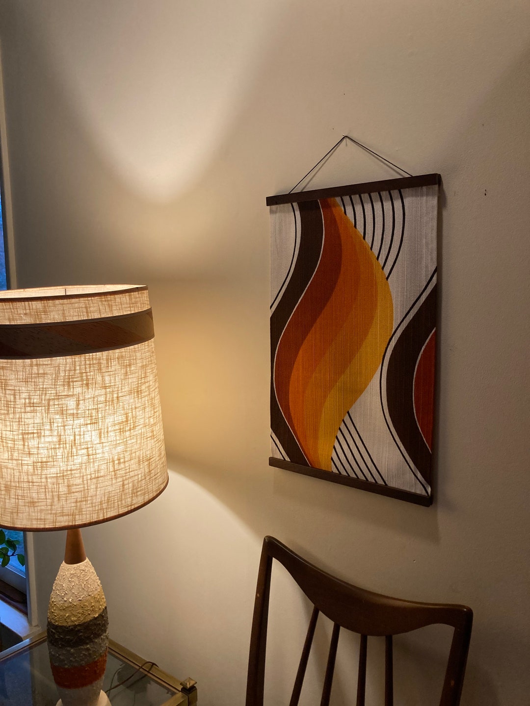 Rare MCM Vintage Fabric Wall Hanging Tapestry - Etsy