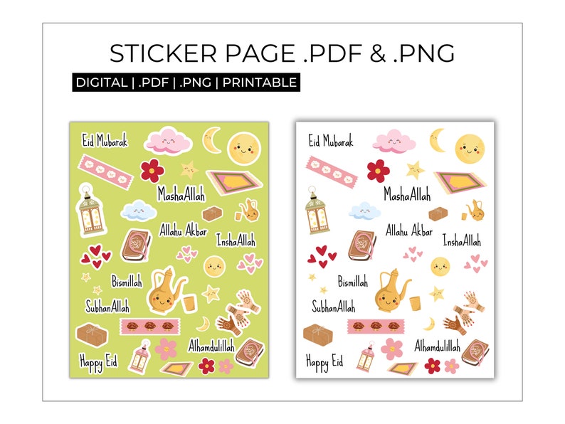 Quran Digital Stickers for Journaling | Pre-cropped Islamic Digital ...