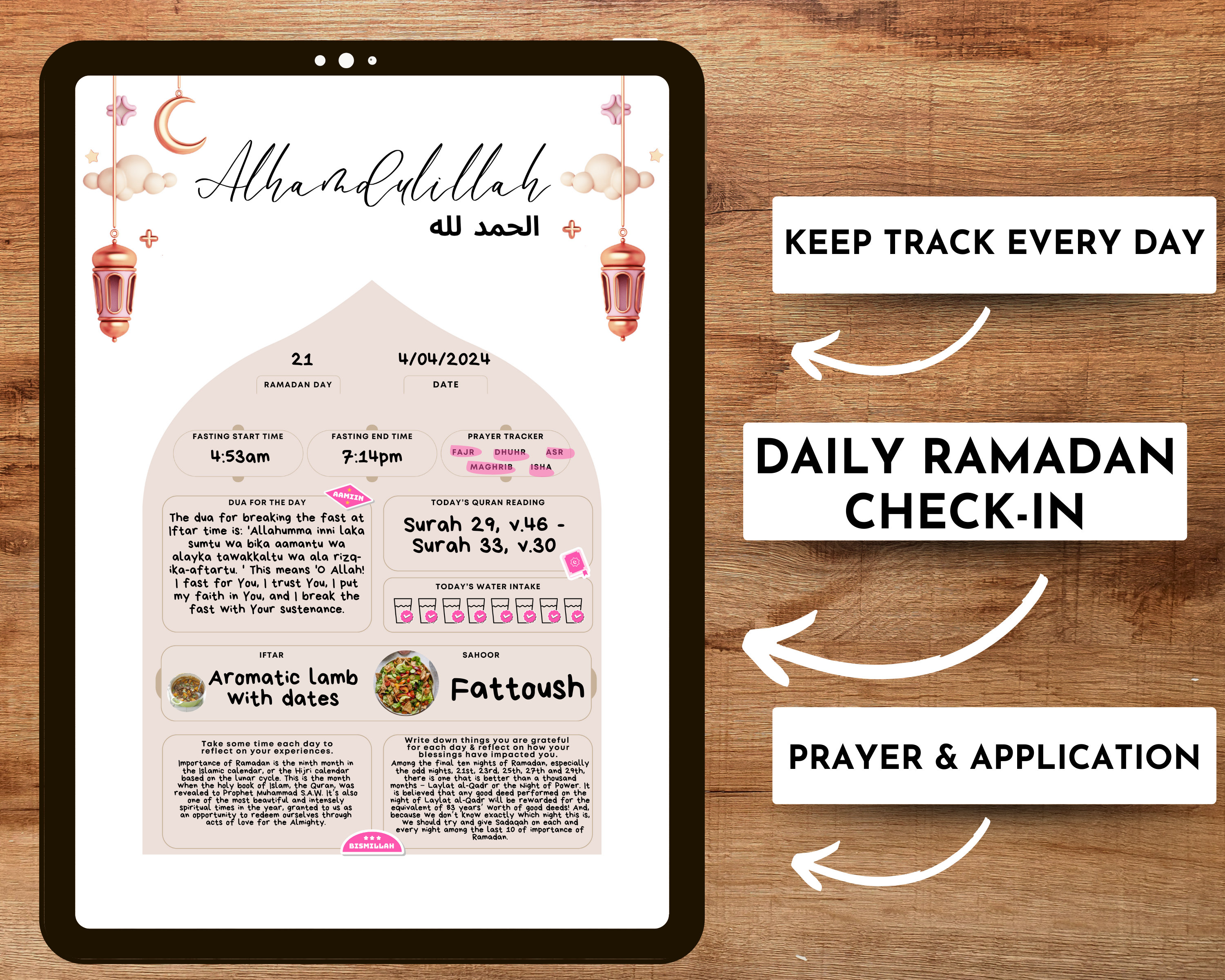 The Ultimate 2024 Ramadan Planner Daily Fasting Journal Period Cycle ...