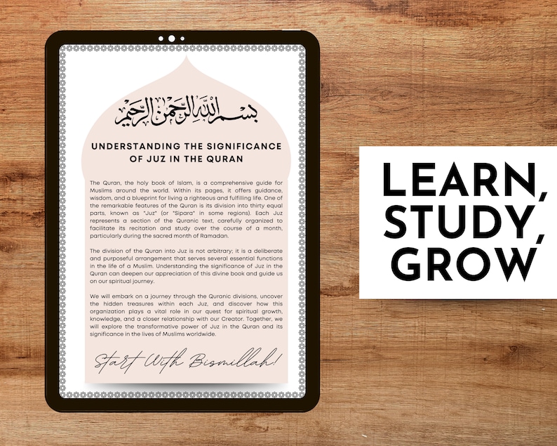 Muslim Quran Journal: Juz 1-30 Reflection Questions (PDF) - Etsy