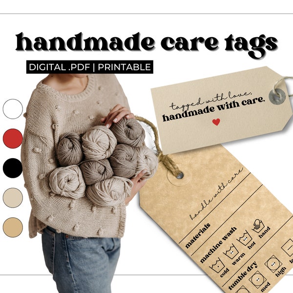 Printable Knitting Labels - Etsy