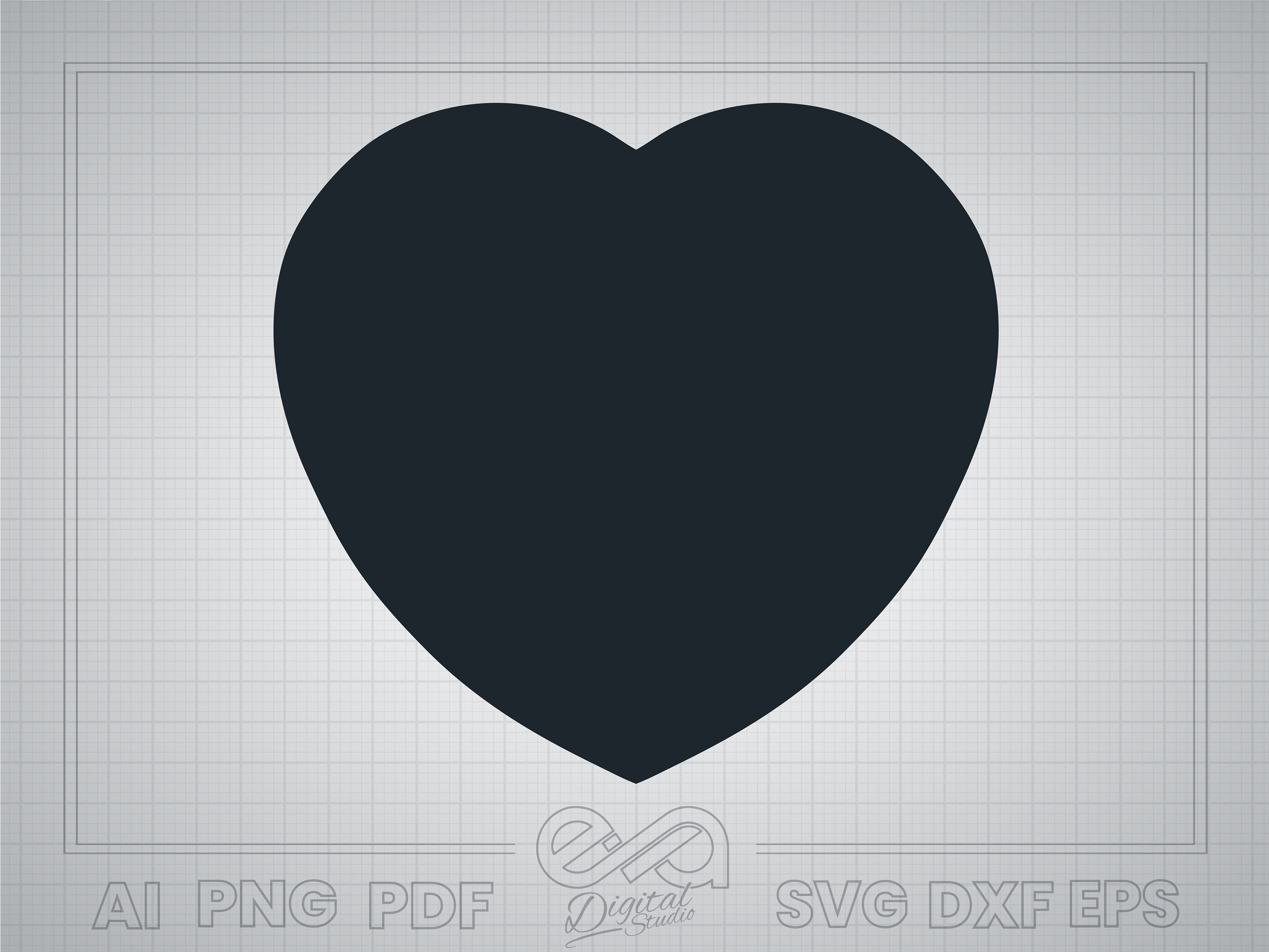 Black Heart SVG, Simple Heart SVG, Drawn Heart SVG - Etsy