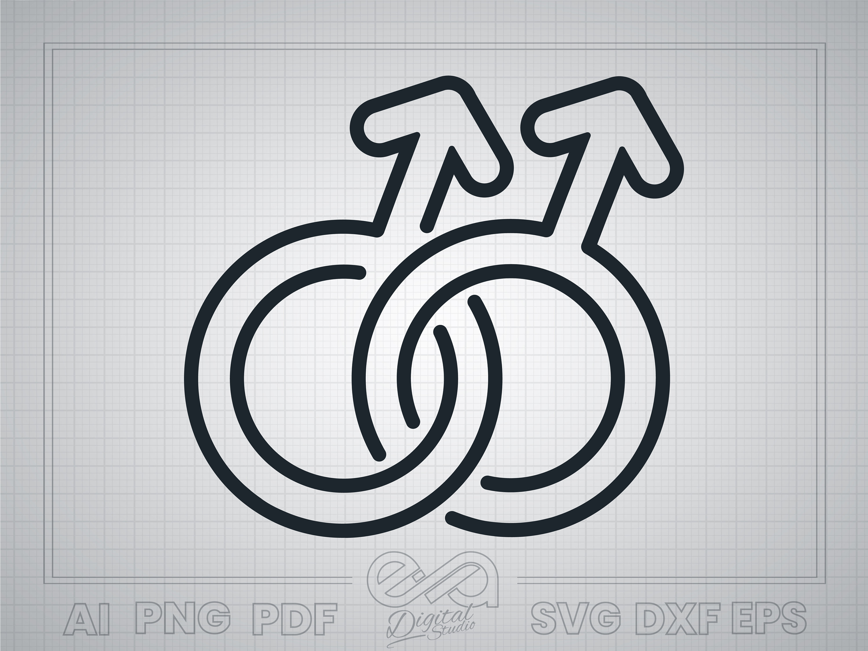 Double Mars Symbol, Gay SVG, Lgbt SVG - Etsy