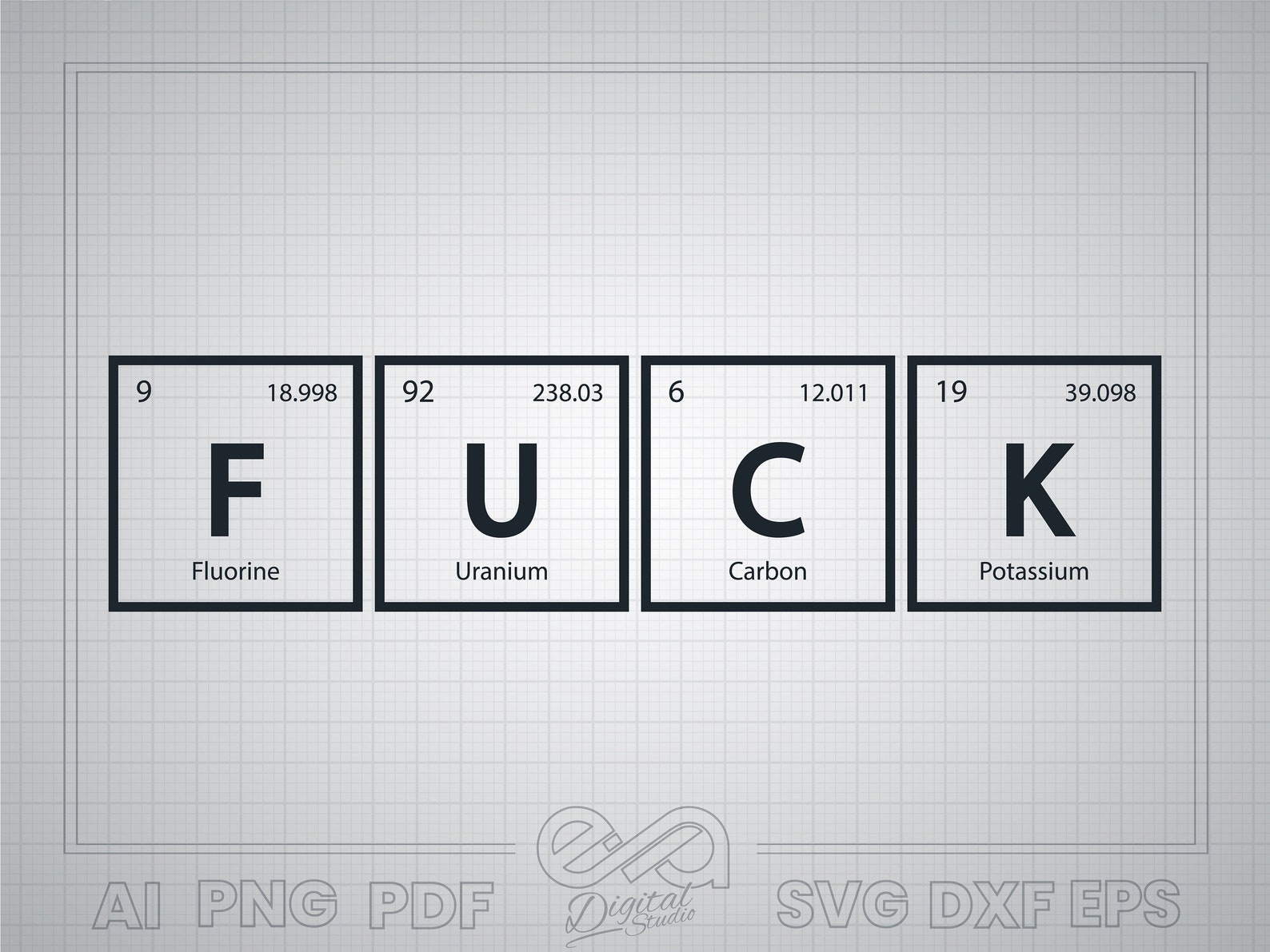 F*ck SVG, Funny SVG, Periodic Table Shirt - Etsy