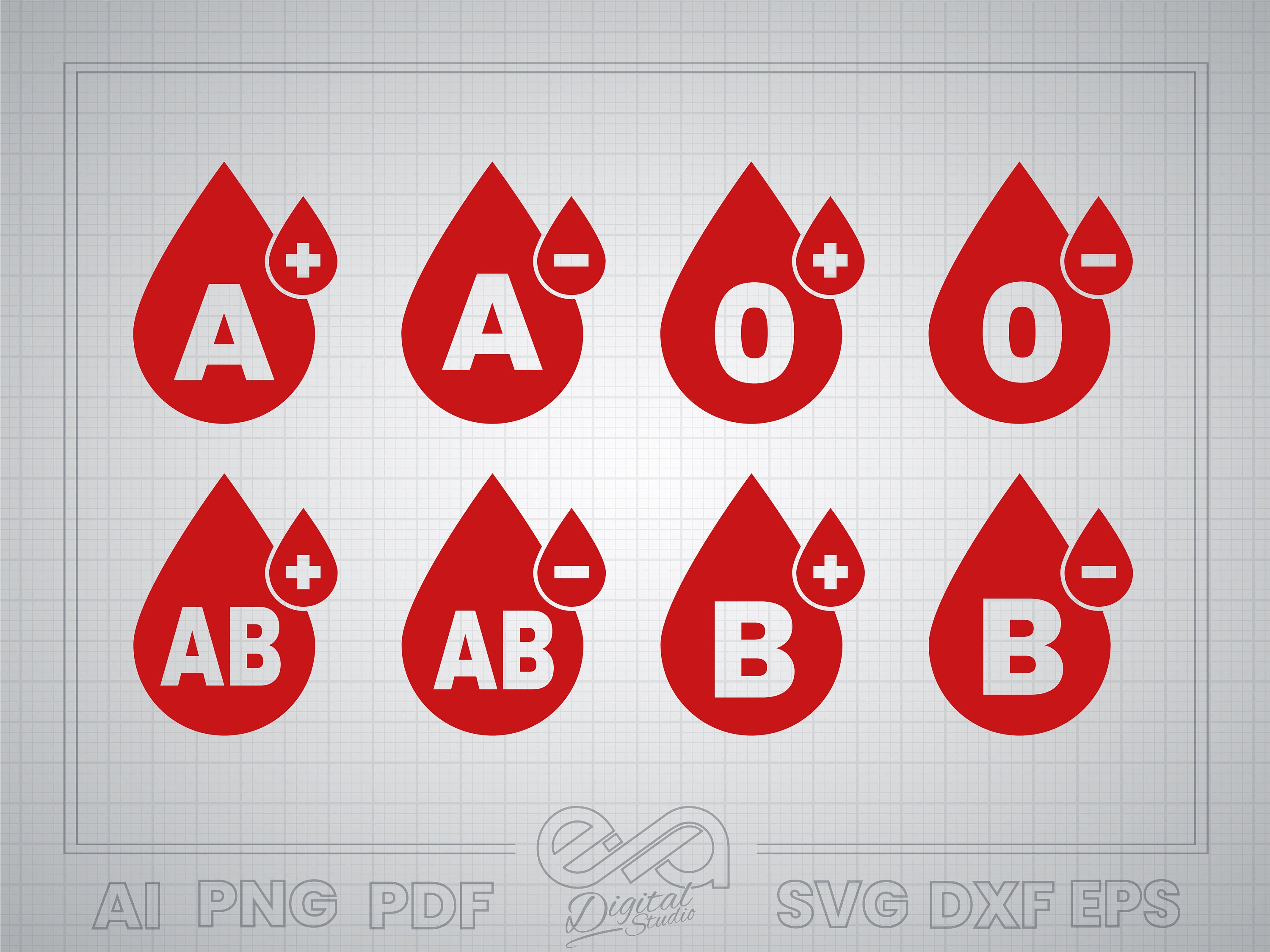 Blood Type SVG, Blood Type Vector, Blood Groups SVG - Etsy