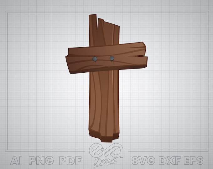 7 Rustic Wooden Cross SVG – Weathered Ivy Vine Clipart (cut File ...