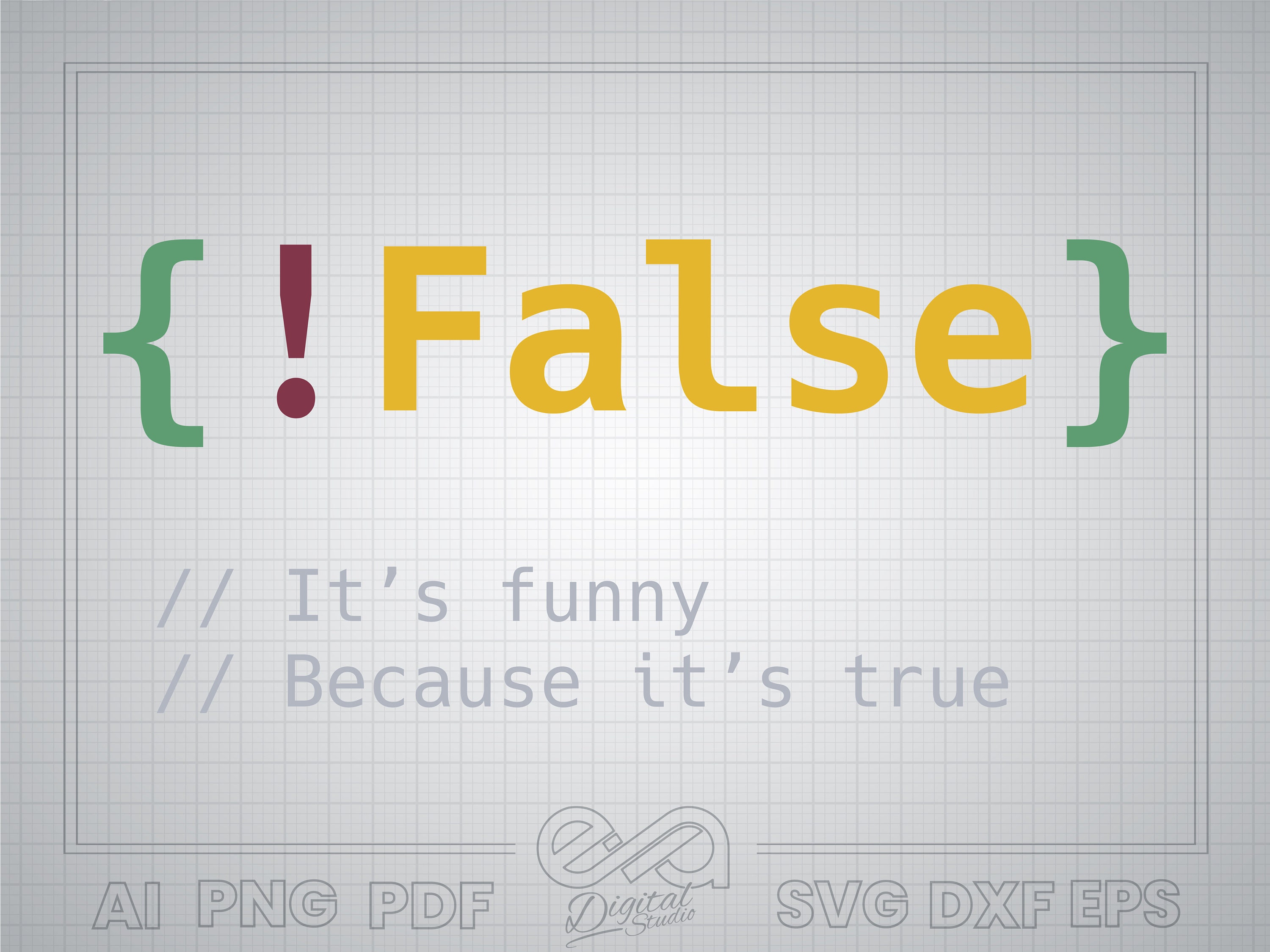False Coding SVG, Coder SVG, Programmer Gift SVG - Etsy