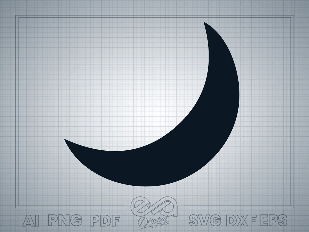 Crescent Moon SVG, Moon Icon SVG, Celestial Moon SVG - Etsy