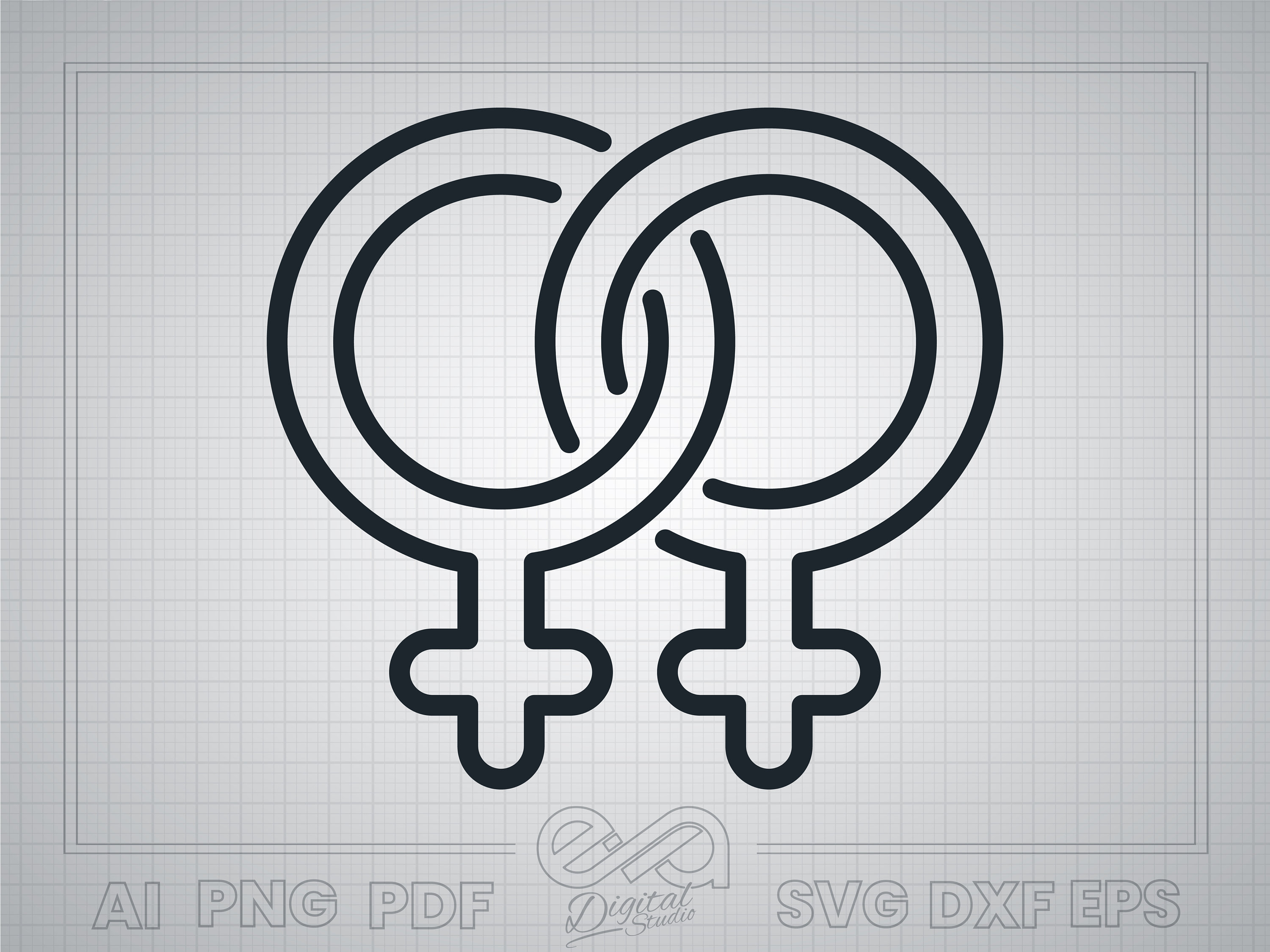 Lesbian Love Symbol, Lesbian SVG ,bisexual SVG - Etsy