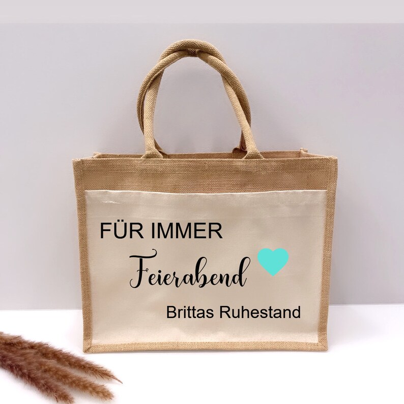Farewell Gift Personalized Jute Bag Little Thank You - Etsy
