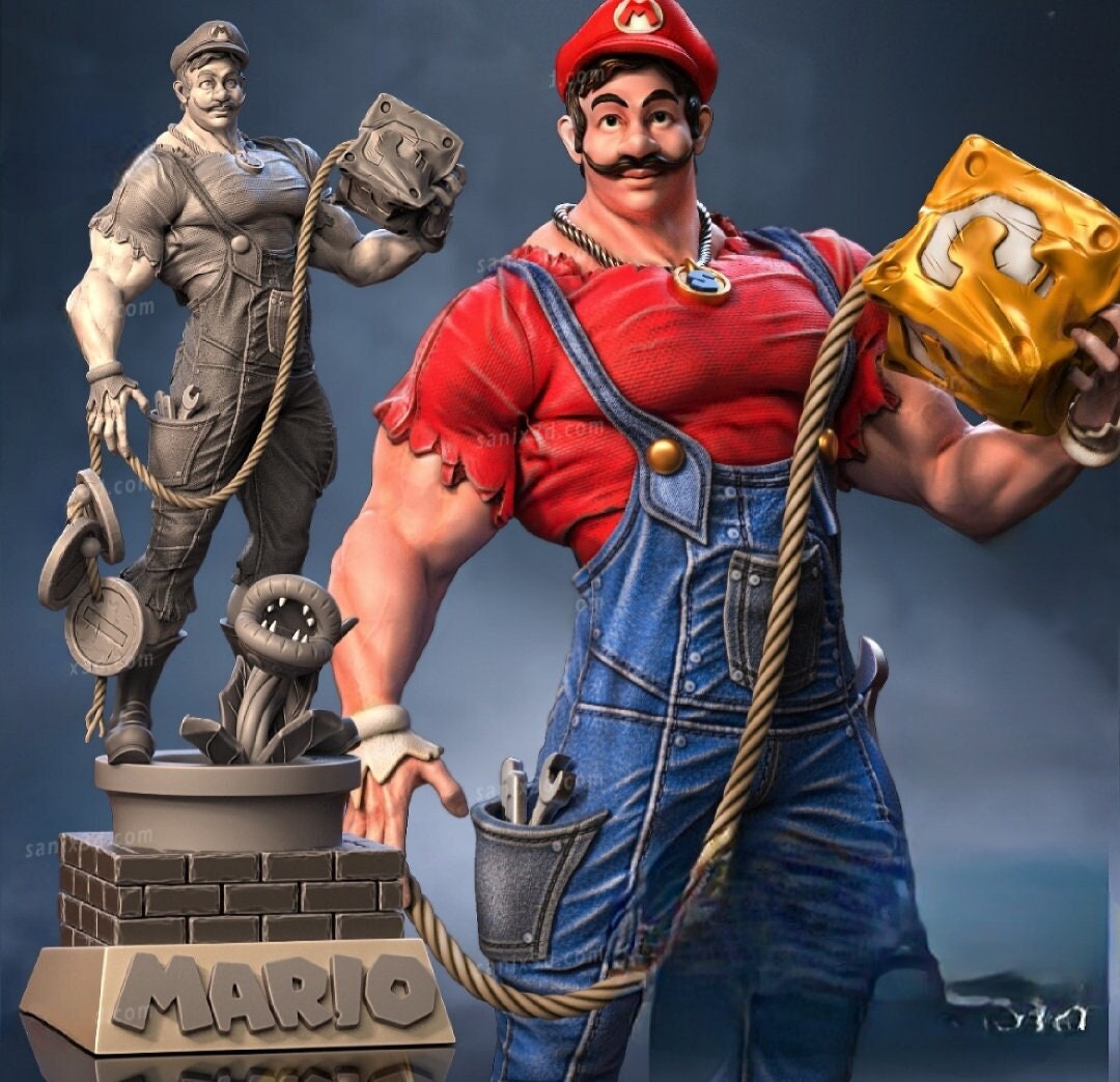 Super Mario All Stars Diorama 3D Figur 3D Druck Digital - Etsy