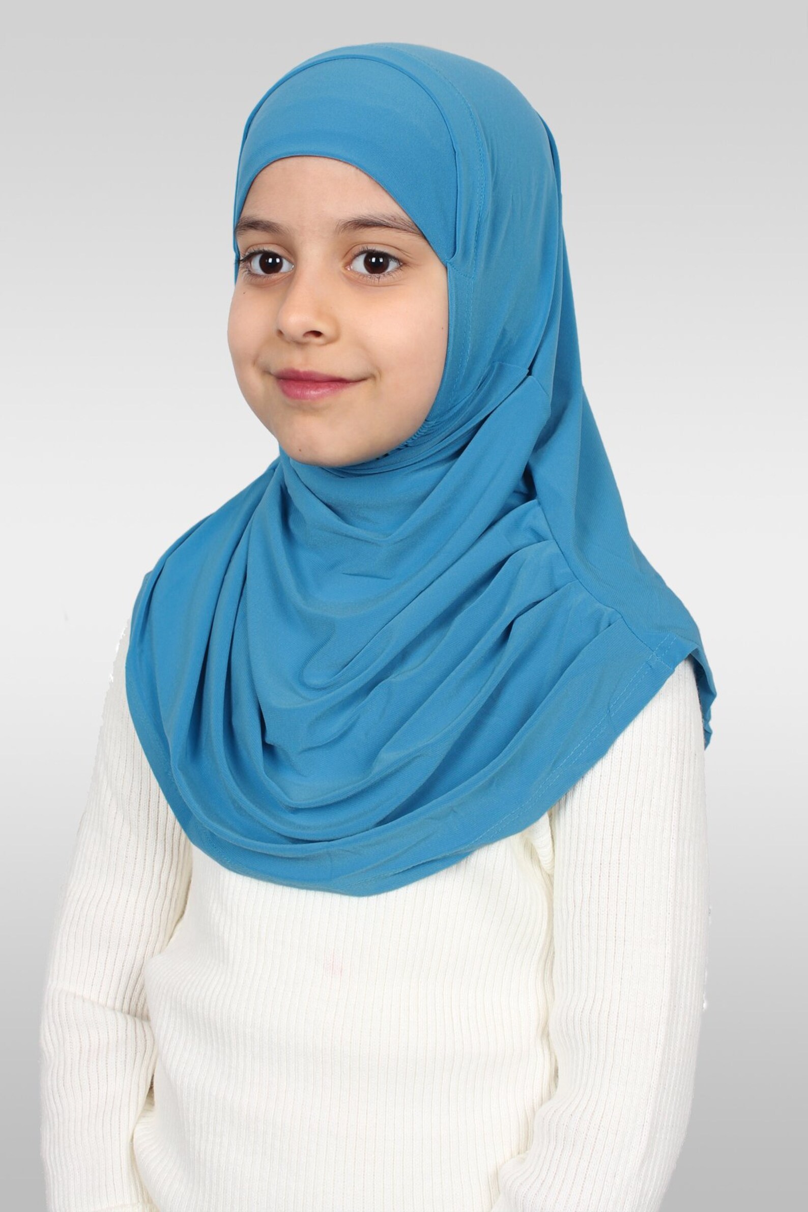 Stylish Kids' Headwear: Ready-made Snap-on Children's Hijab Cap, Muslim ...