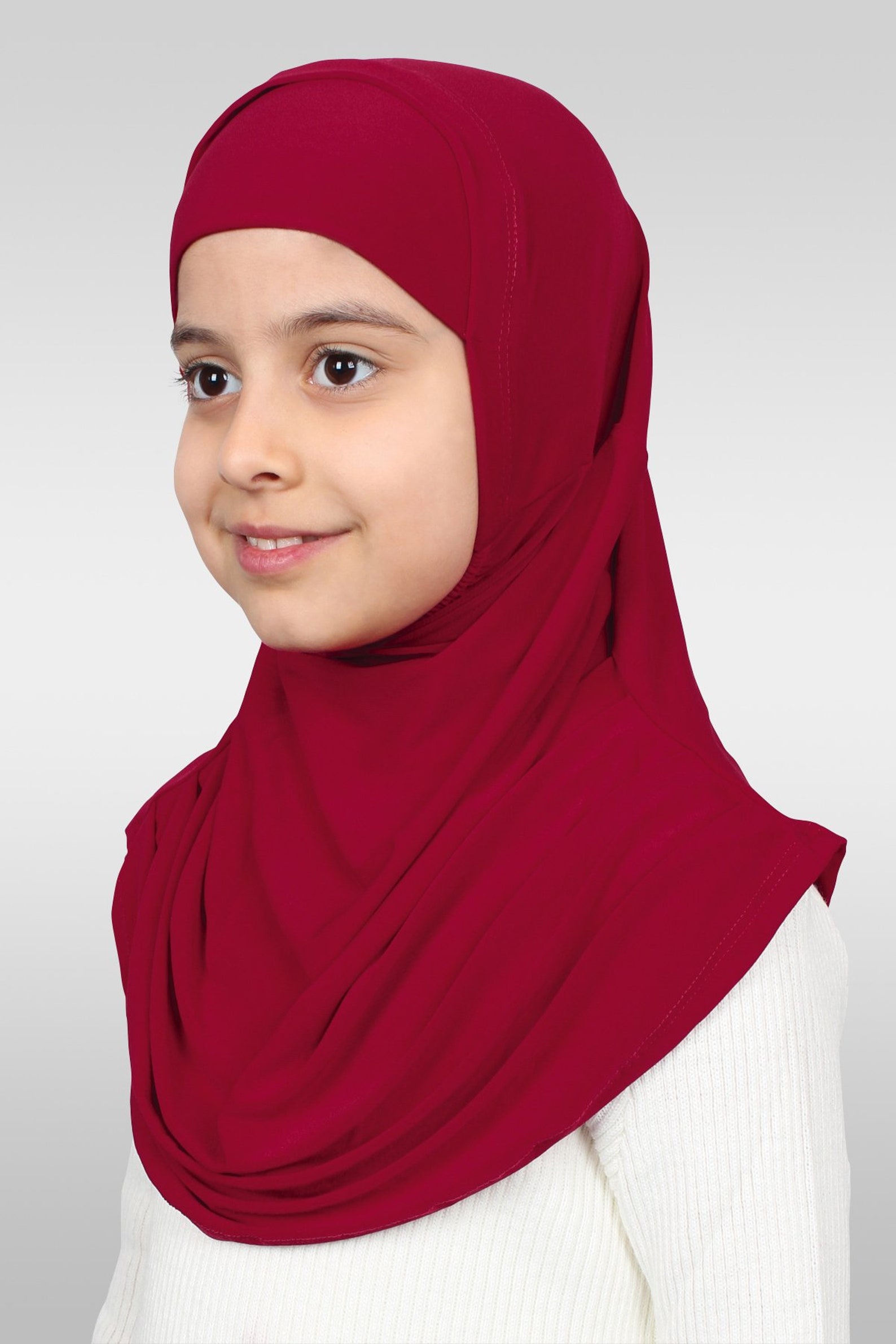 Stylish Kids' Headwear: Ready-made Snap-on Children's Hijab Cap, Muslim ...