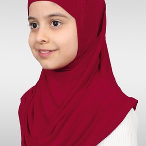 Stylish Kids' Headwear: Ready-made Snap-on Children's Hijab Cap, Muslim ...