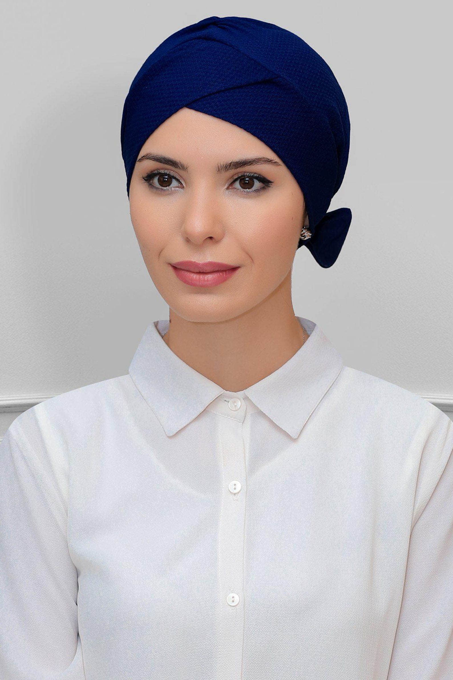 Practical Honeycomb Bonnet Cap With Bow | Instant Hijab & Winter ...