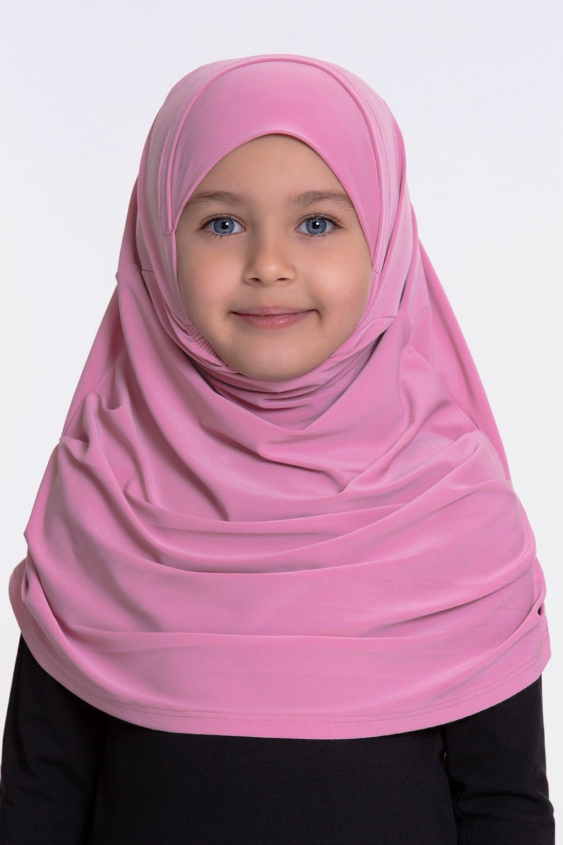 Stylish Kids' Headwear: Ready-made Snap-on Children's Hijab Cap, Muslim ...