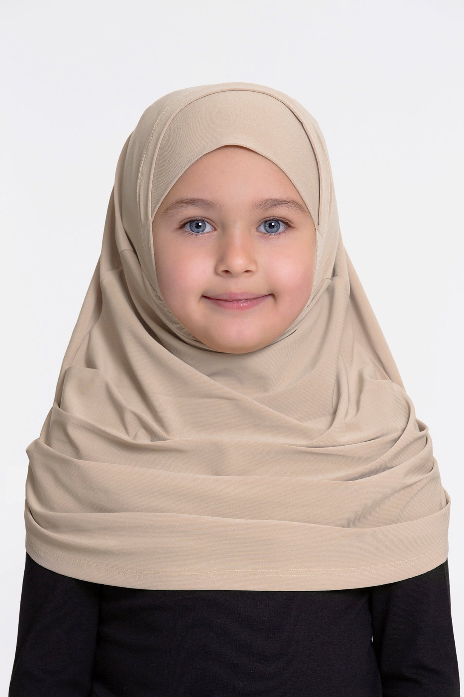 Stylish Kids' Headwear: Ready-made Snap-on Children's Hijab Cap, Muslim ...