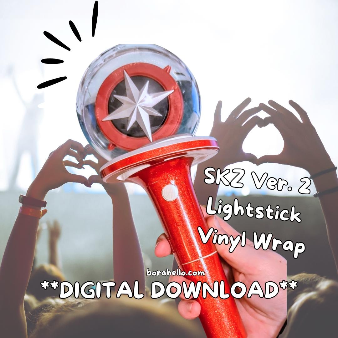 Stray Kids Ver 2 Nachimbong Lightstick Vinyl Decal Wrap Skin Template ...