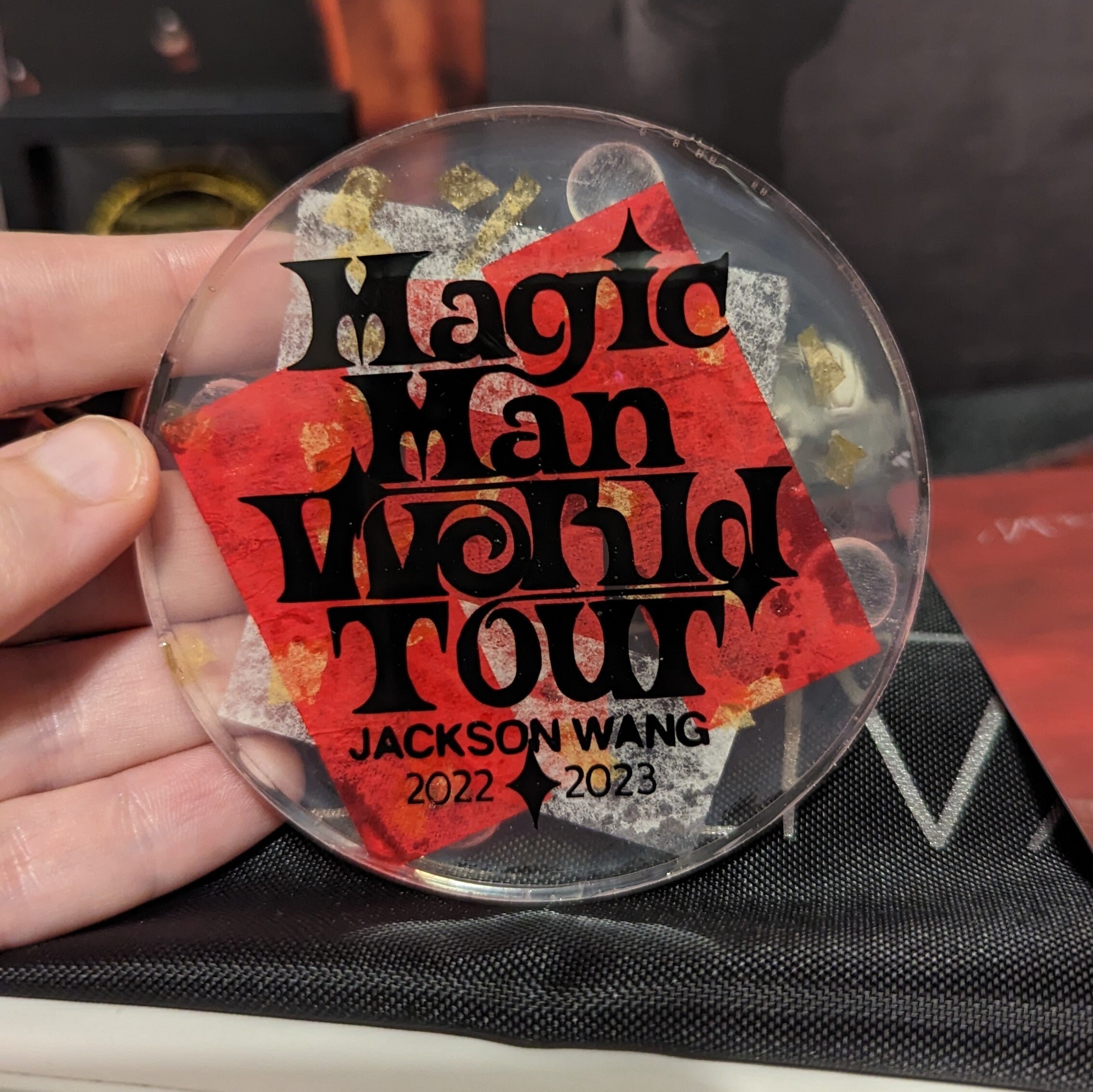 Jackson Wang magic Man World Tour Confetti Coaster - Etsy