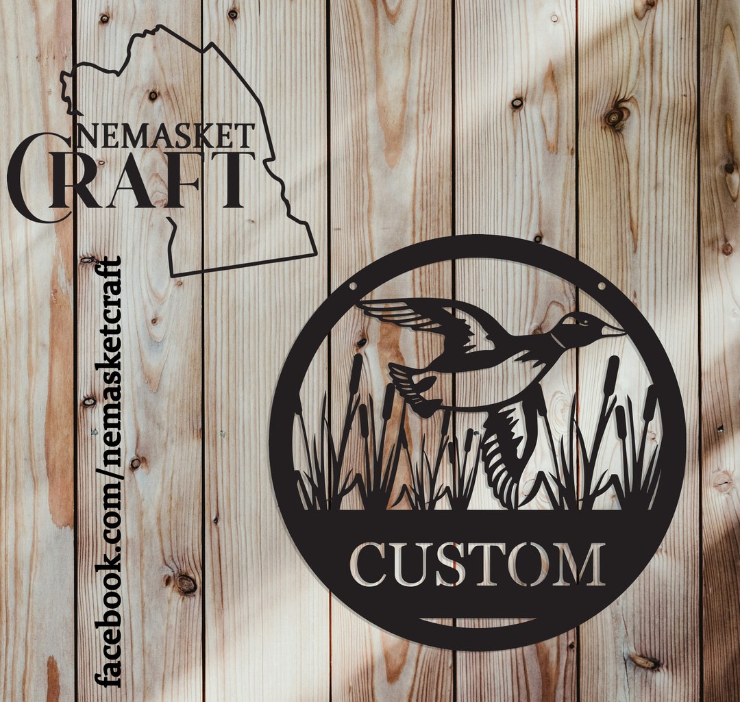 Sturdy Custom Powder Coated Steel 14g Soaring Duck Sign - Etsy