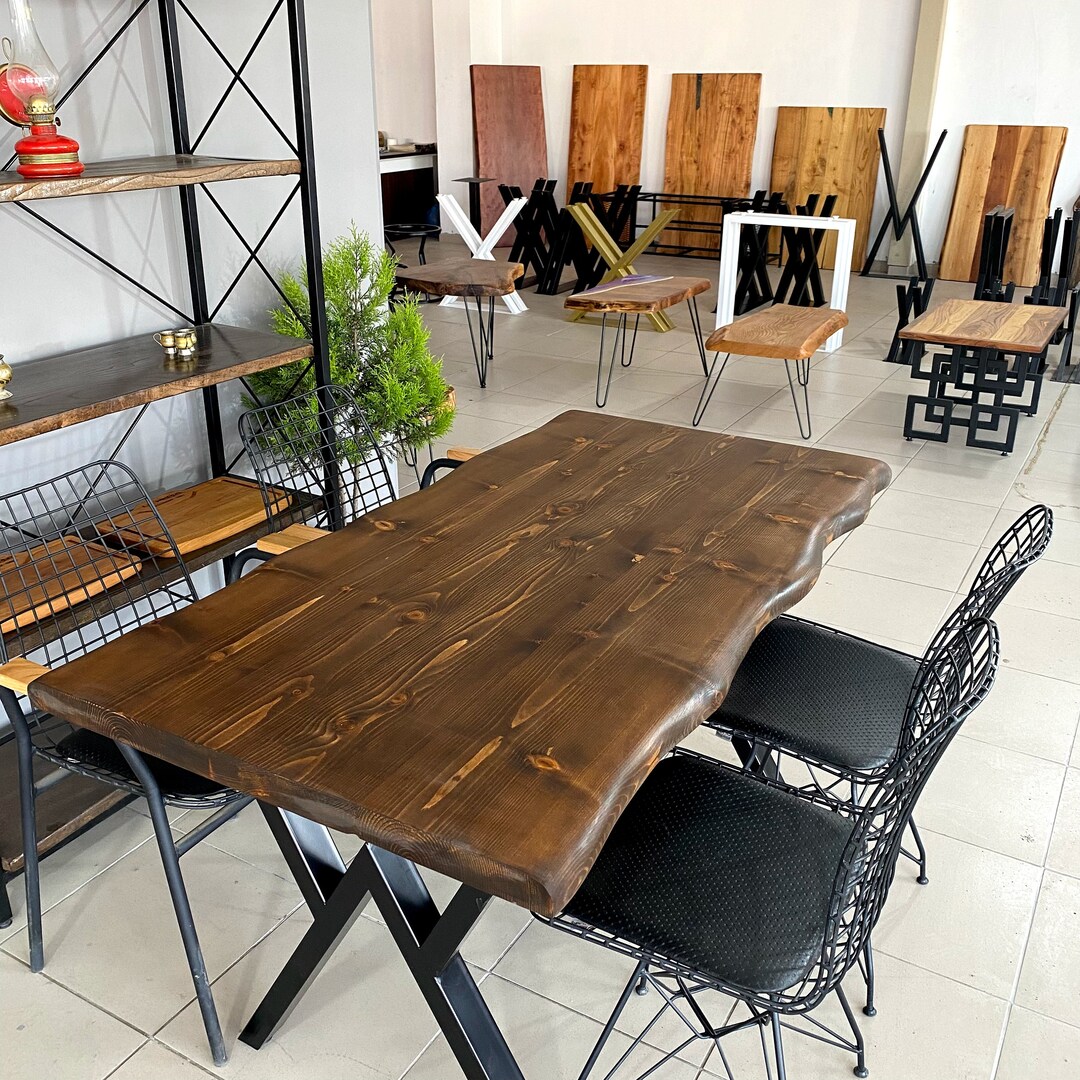 Mid Century Solid Wood Dining Table Kitchen Table / - Etsy