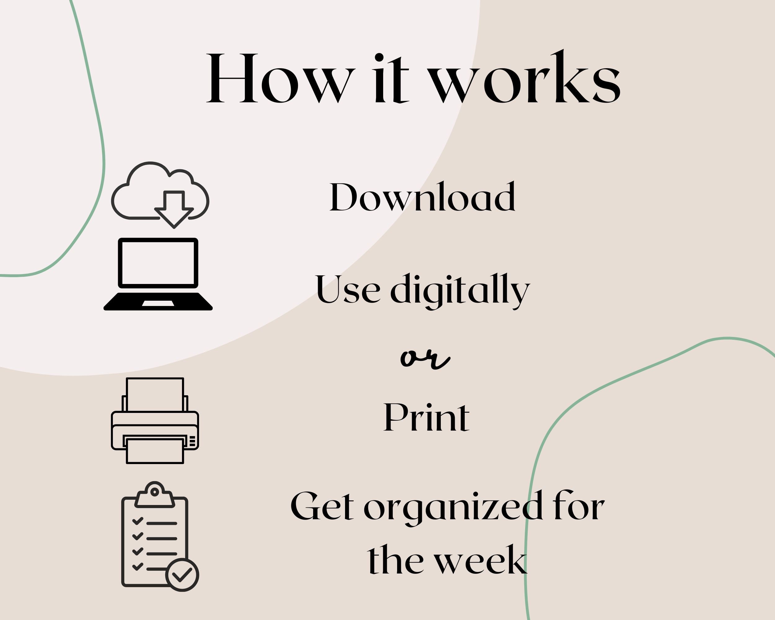 Weekly Planner, Printable to Do List, Minimal Weekly Schedule, Weekly ...
