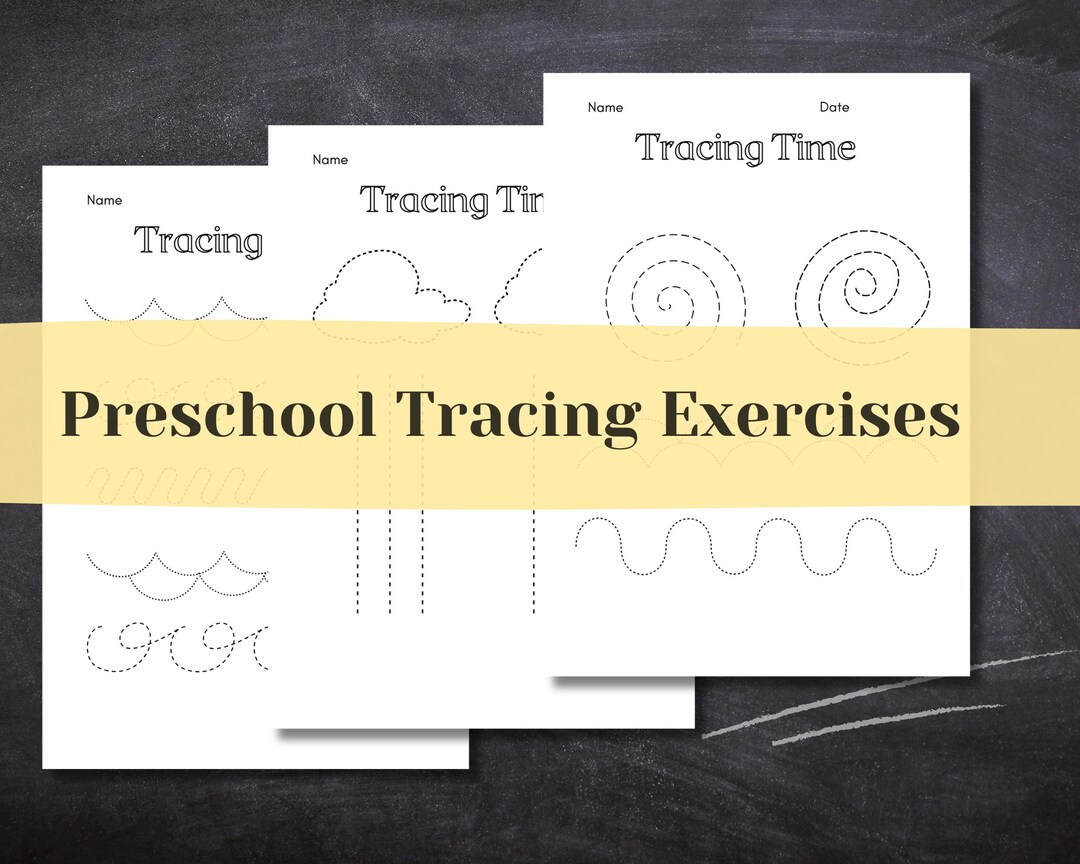 Preschool Tracing Printable Exercises, Homeschool Busy Book, Learn to ...