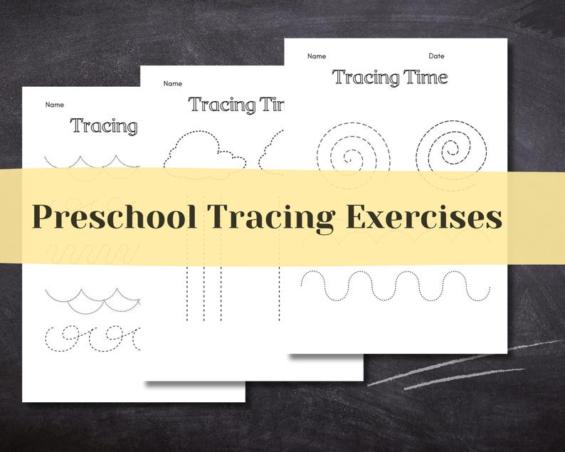 Preschool Tracing Printable Exercises, Homeschool Busy Book, Learn to ...