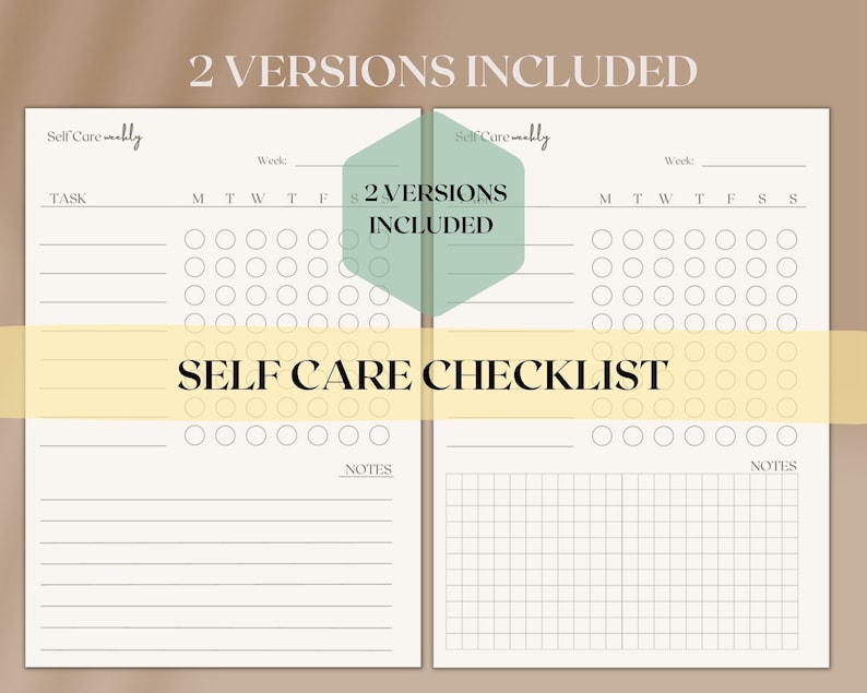 Weekly Self Care Checklist, Self Care Tracker Printable, Routine ...