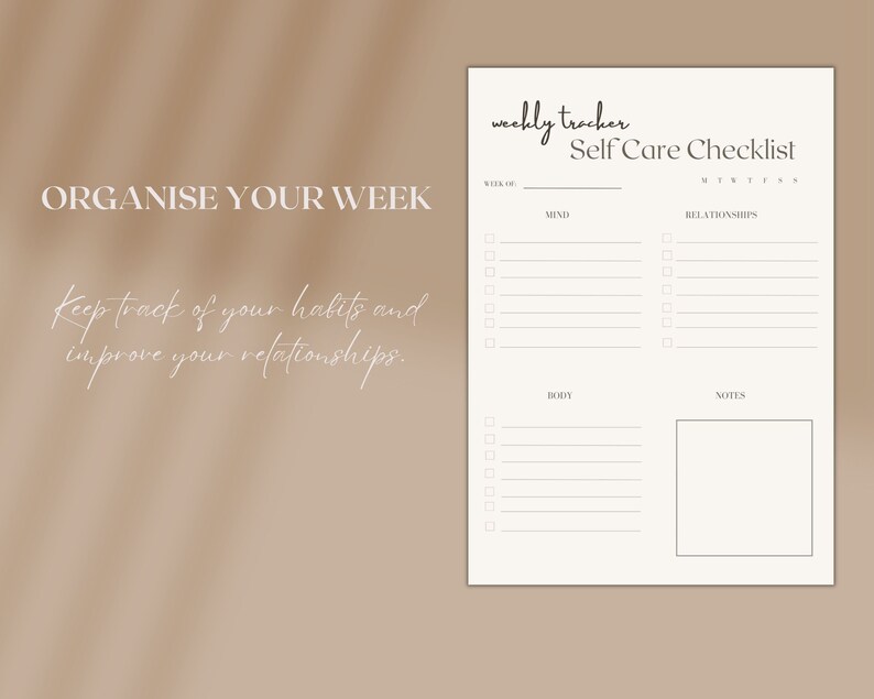Self Care Planner, Printable Daily/weekly/monthly Planner, Self Care ...