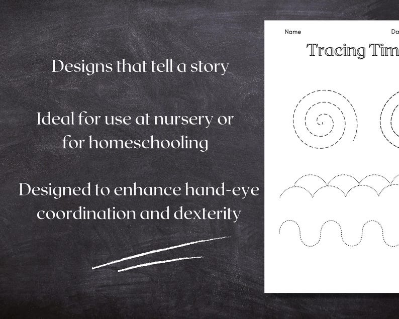 Preschool Tracing Printable Exercises, Homeschool Busy Book, Learn to ...