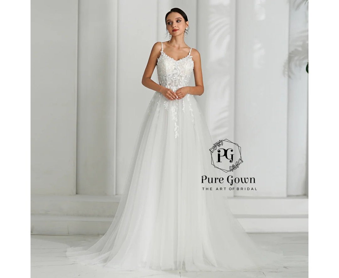 Romantic Beach Lace Wedding Dresses for Women Backless Sexy White Bride ...