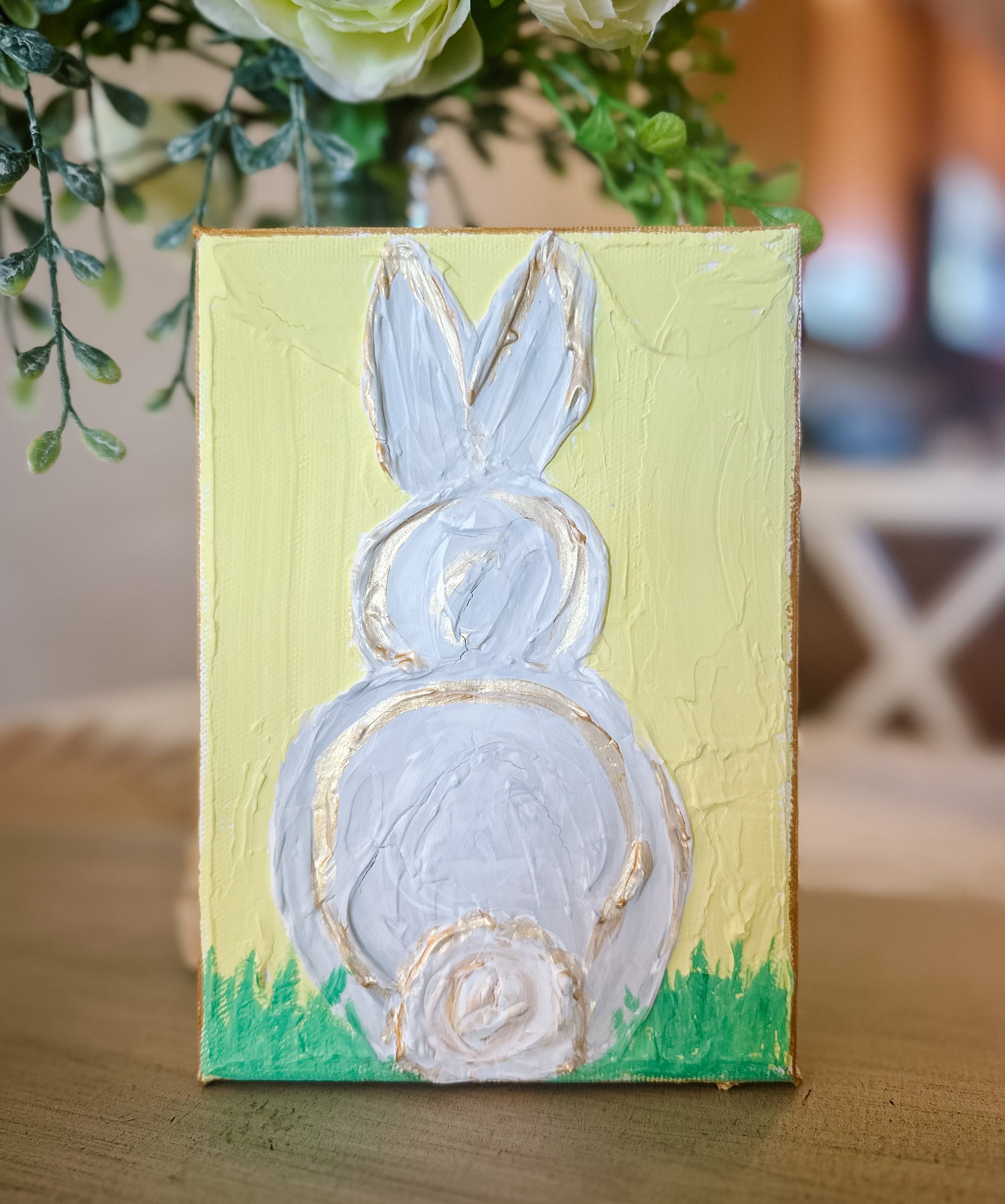 5x7in Easter Bunny Canvas Easter Canvas Painting Bunny Canvas Painting ...