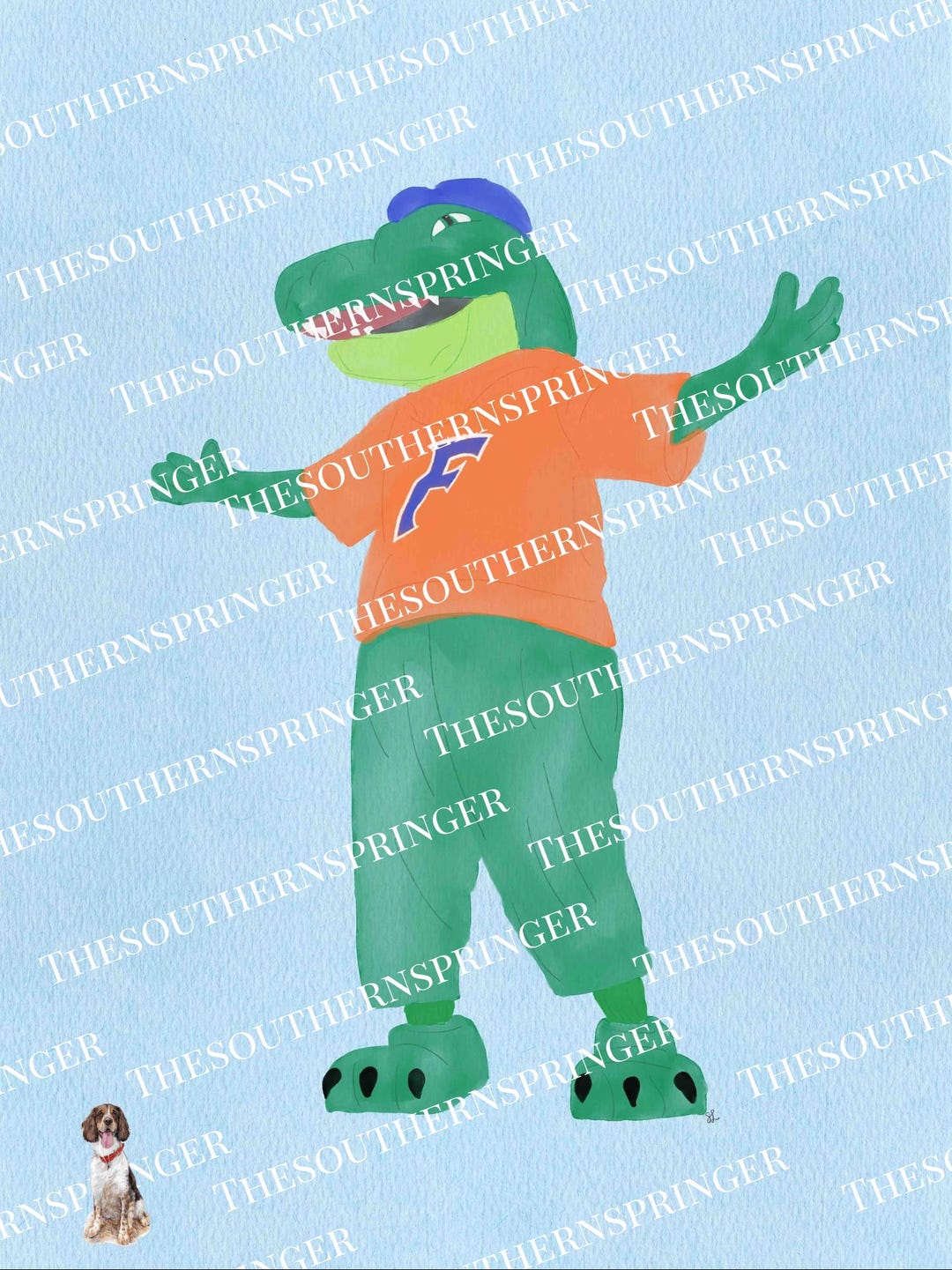 Albert the Gator | Albert the Gator Watercolor Drawing | Florida Gators ...