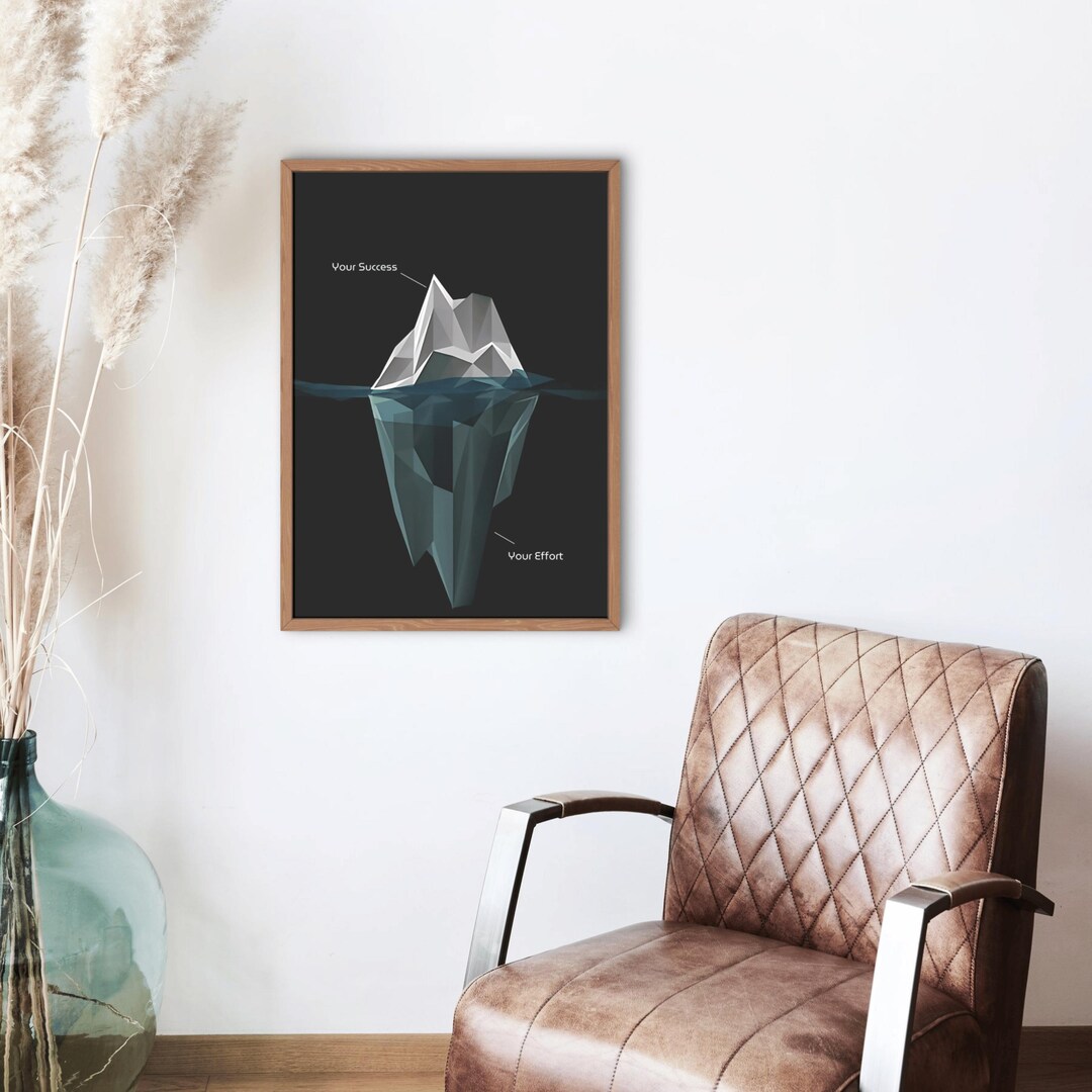 Minimalist Motivational Poster Visual Representation Ice Berg Poster ...