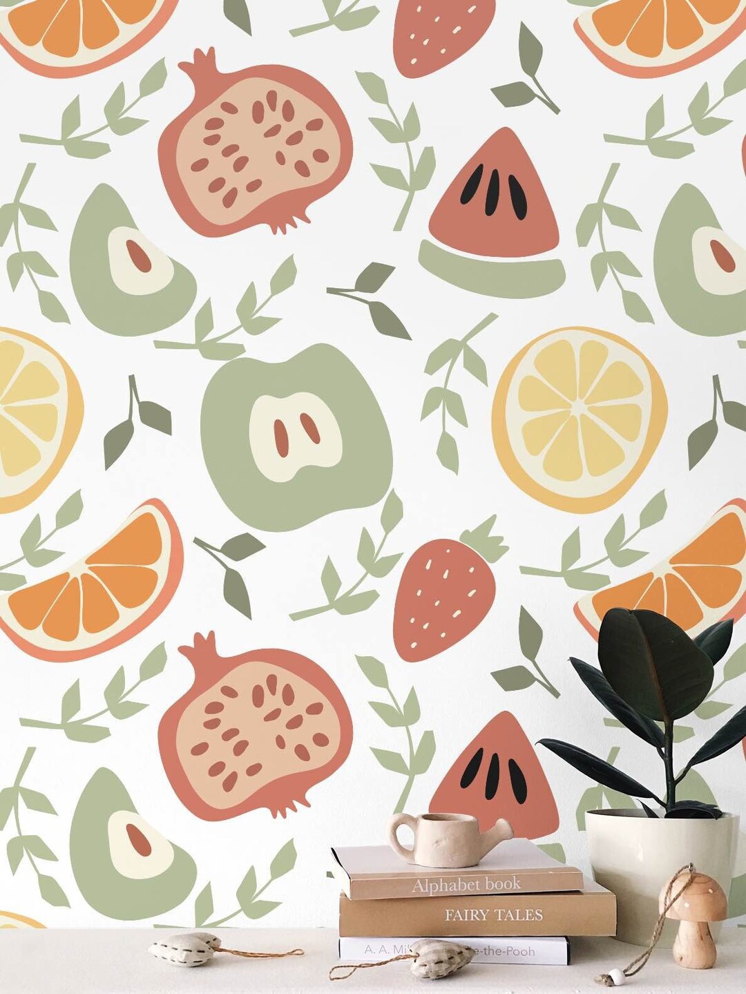 Fruit Themed Peel and Stick Wallpaper - Etsy