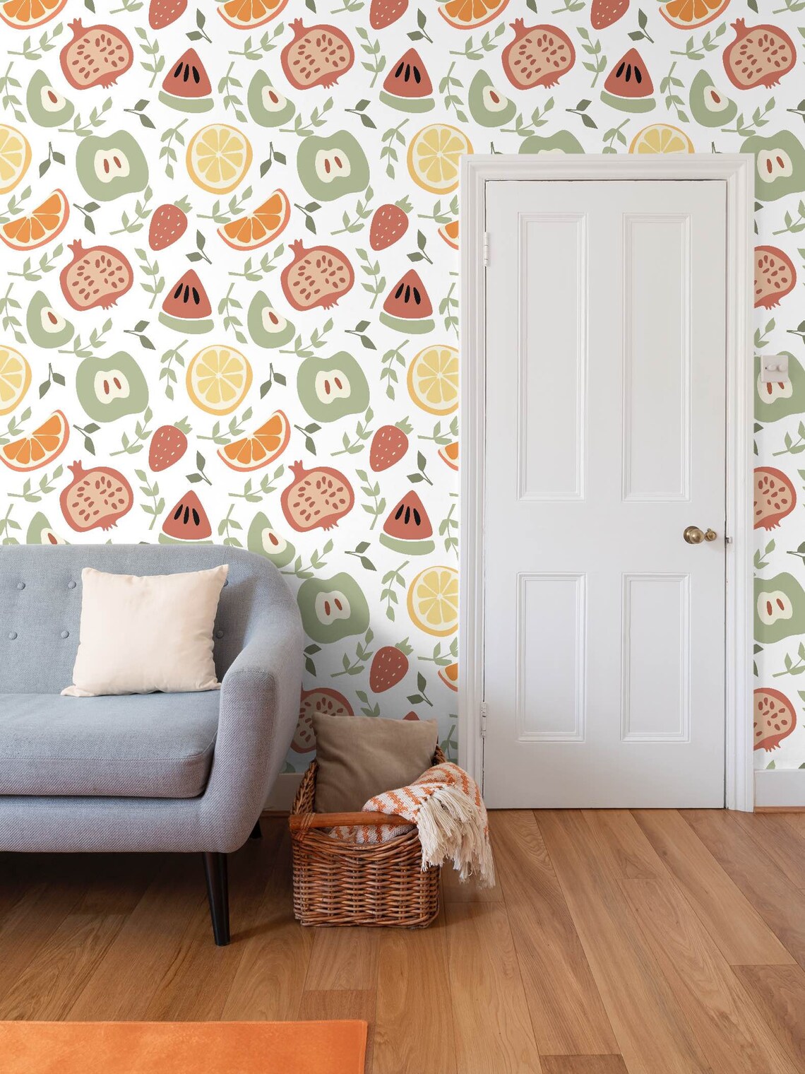 Fruit Themed Peel and Stick Wallpaper - Etsy