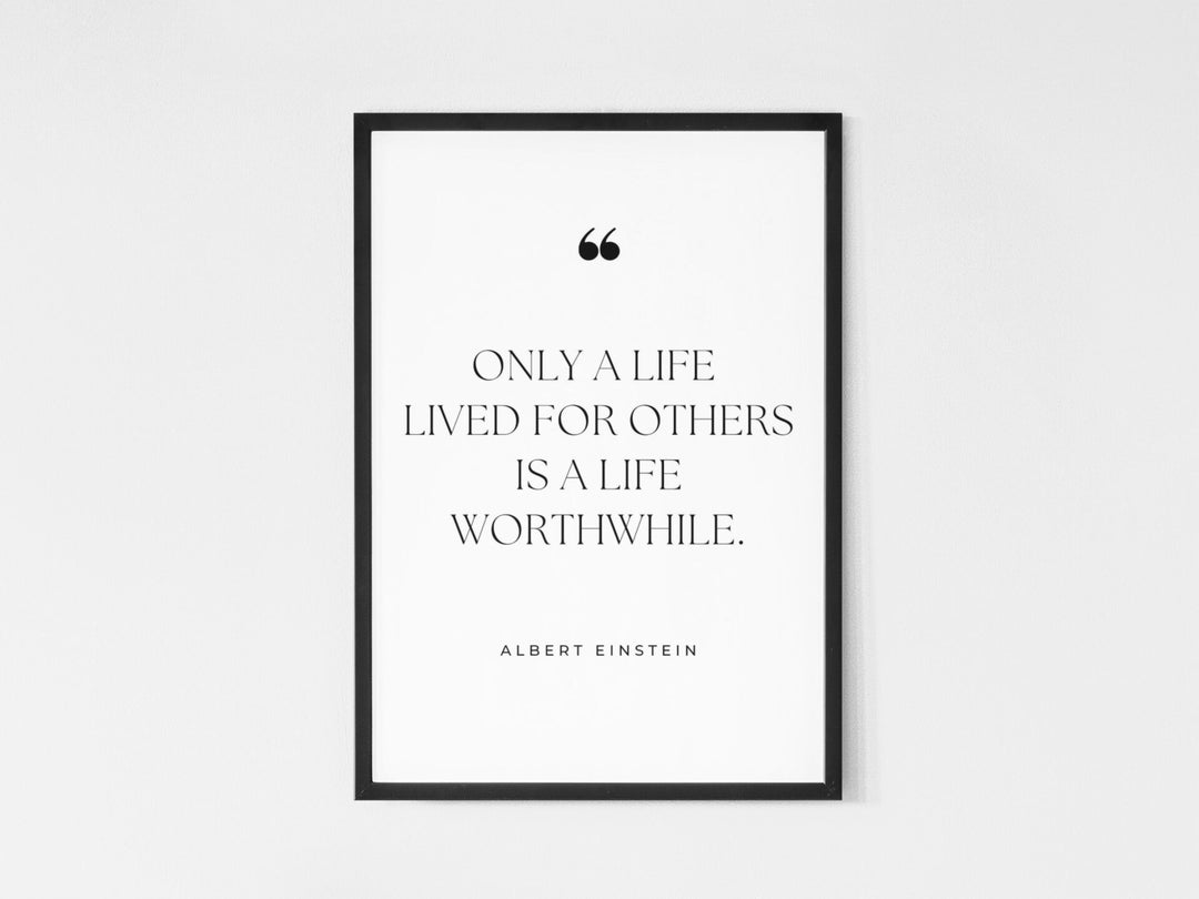 Einstein Wall Art Print, Printable Einstein Art, Quotes About Life ...