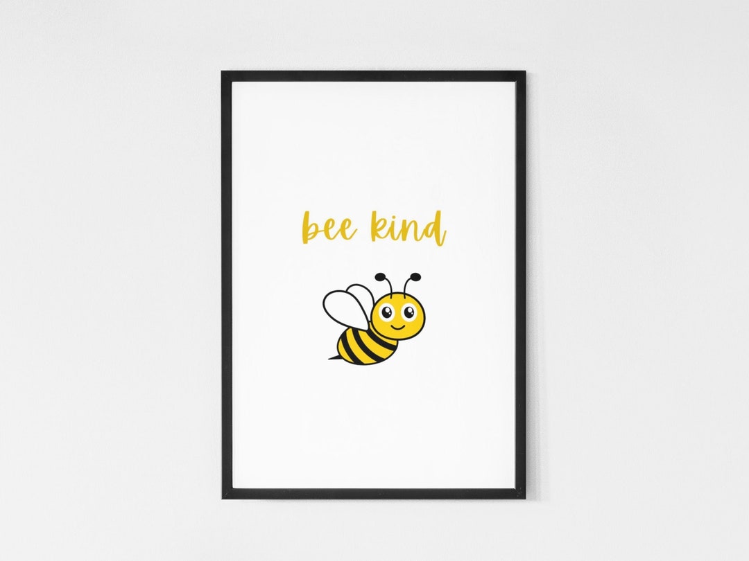 Bee Art Print, Printable Bee Wall Art, Bee Wall Decor, Bee Art Download ...