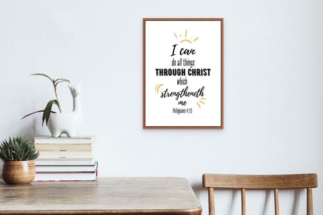 Printable Scripture Wall Art, Christian Bible Art, I Can Do All Things ...
