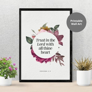 Printable Scripture Wall Art, KJV Wall Art, Printable Bible Verse, KJV ...