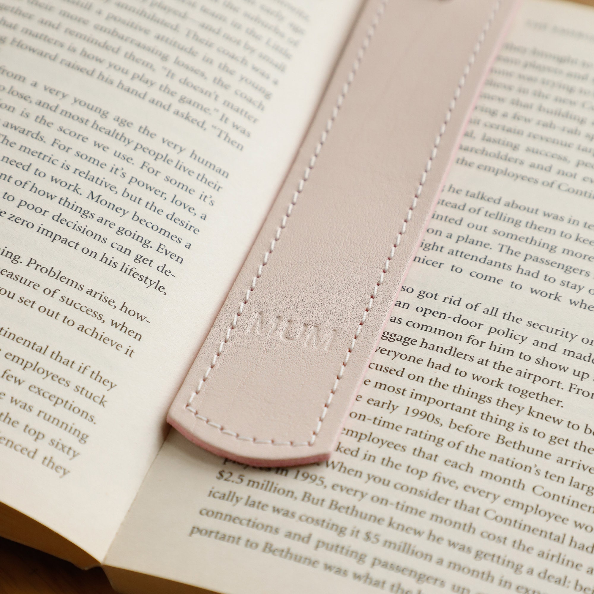Leather Bookmark | Custom Initials | Personalised Bookmark ...