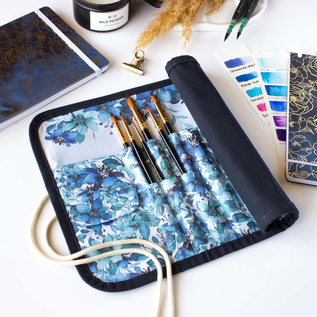 Watercolor Brush Case, Roll-up Holder for Art and Handicraft Tools ...