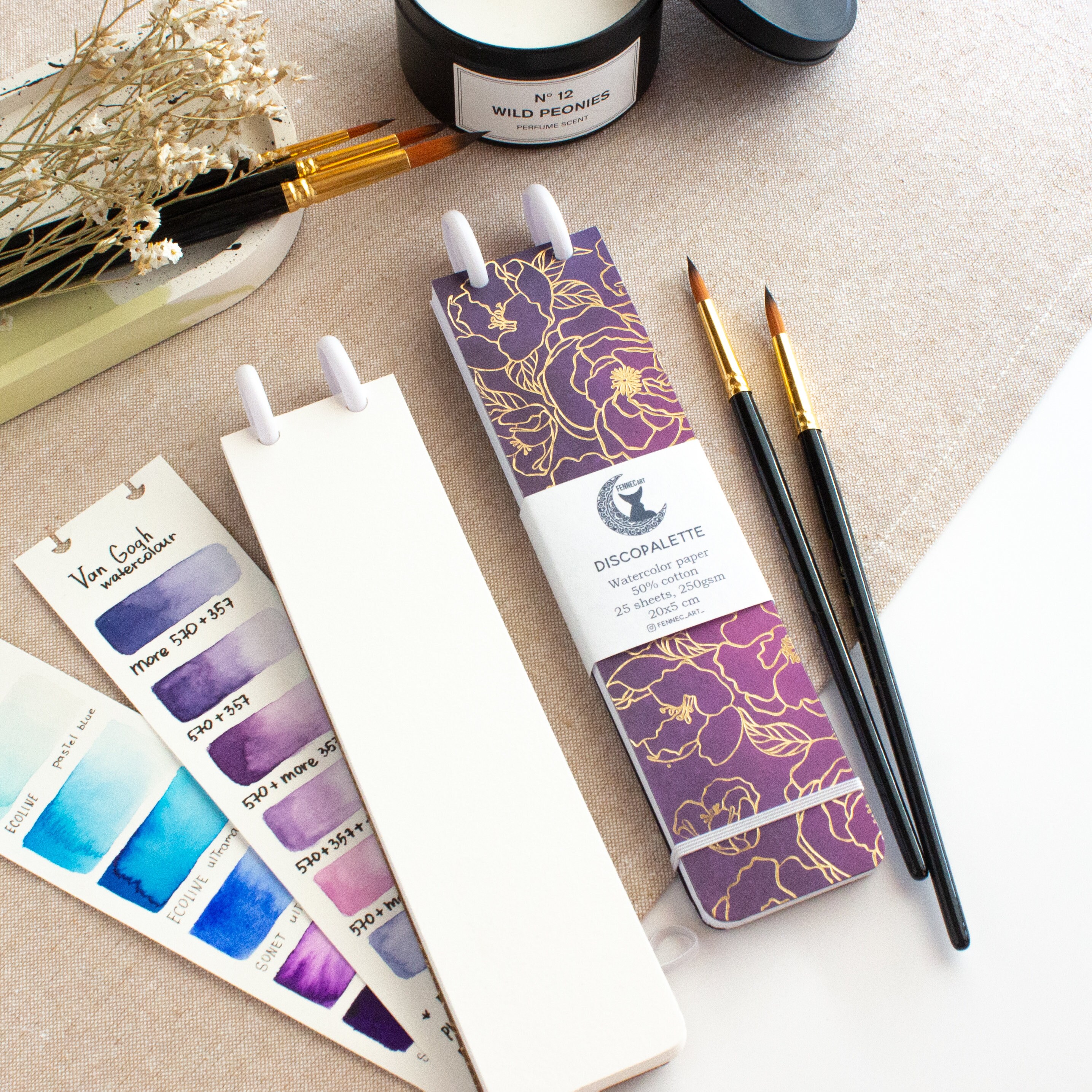 Watercolour Paper Palette for Swatches Mini Sketchbook for - Etsy