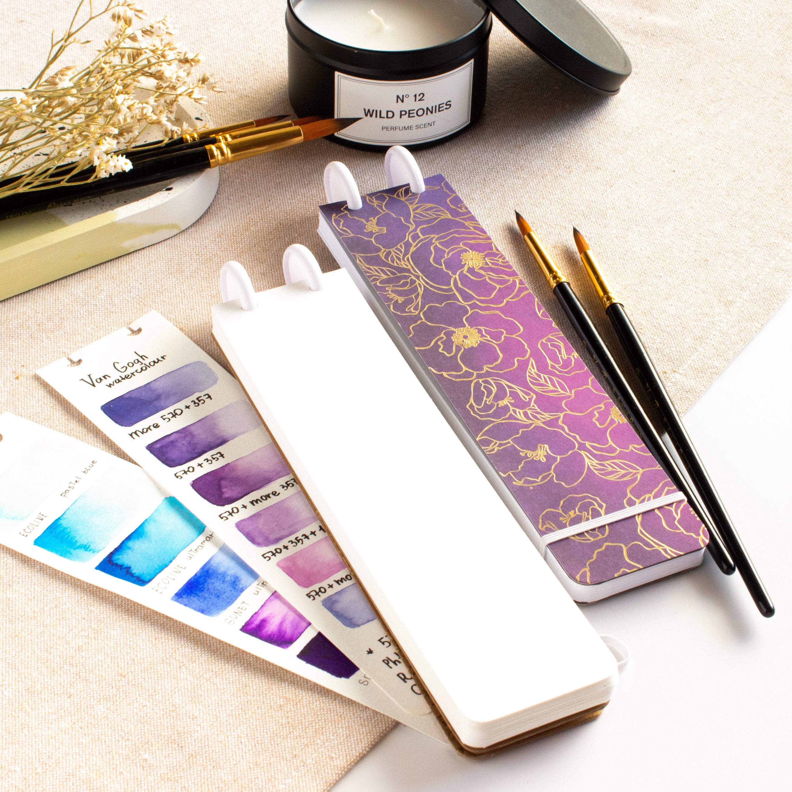 Watercolour Paper Palette for Swatches Mini Sketchbook for - Etsy